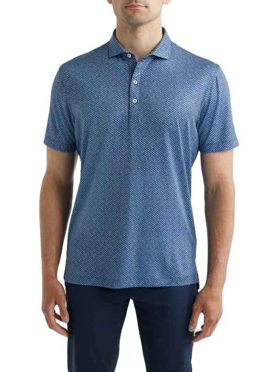 Johnnie-o Pip Floral Performance Jersey Polo - Navy