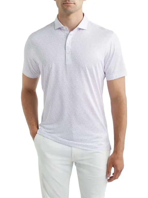 Johnnie-o Pip Floral Performance Jersey Polo - Viola