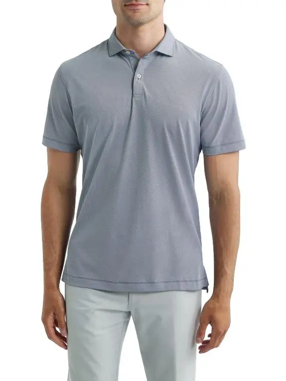 Johnnie-o Solid Mesh Performance Jersey Polo - Navy