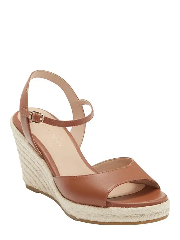 STUART WEITZMAN Tia Wedge Sandal - Saddle