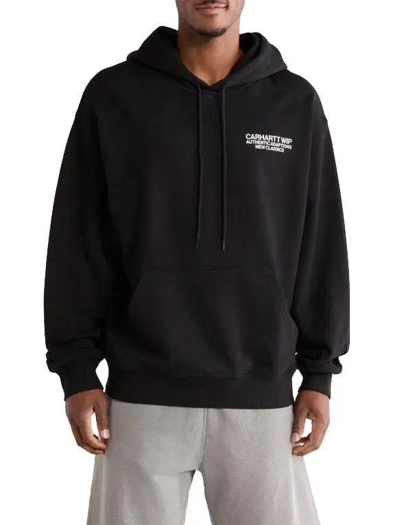 Carhartt Work In Progress Oversized Cotton Hoodie - Black