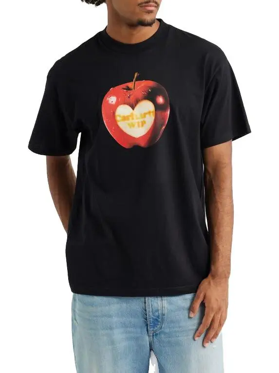 Carhartt Work In Progress Spoiled Organic Cotton Graphic T-shirt - Black