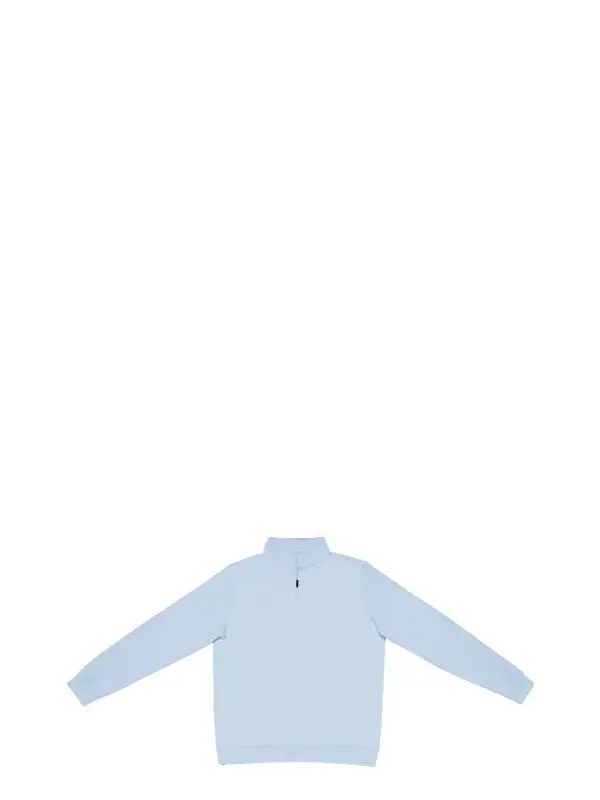 CASTLE GOLF Performance Quarter Zip Pullover - Light Blue