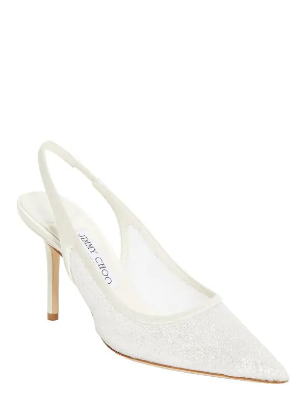 JIMMY CHOO Love Pointed Toe Slingback Pump - Ivory