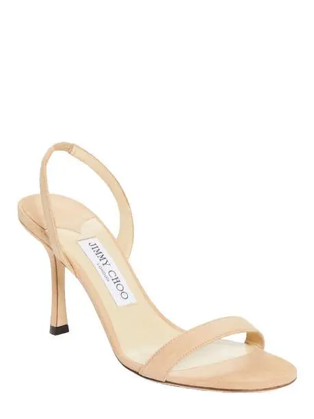 JIMMY CHOO Jenn Slingback Stiletto Sandals - Chai
