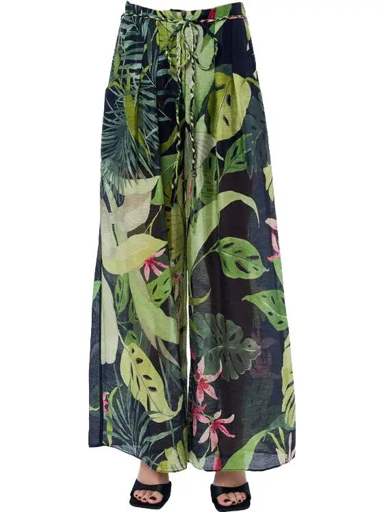 CIEBON Thom Floral Print Maxi Skirt - Black Multi