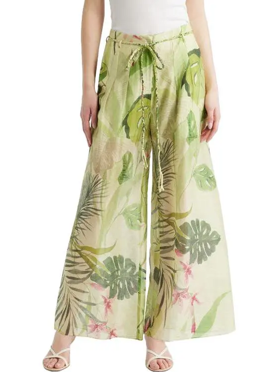 CIEBON Thom Floral Print Maxi Skirt - Citron Multi