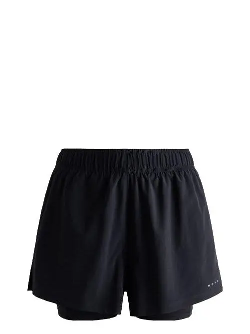 H&m Regular Fit Running Shorts With Drymove™ Technology - Black