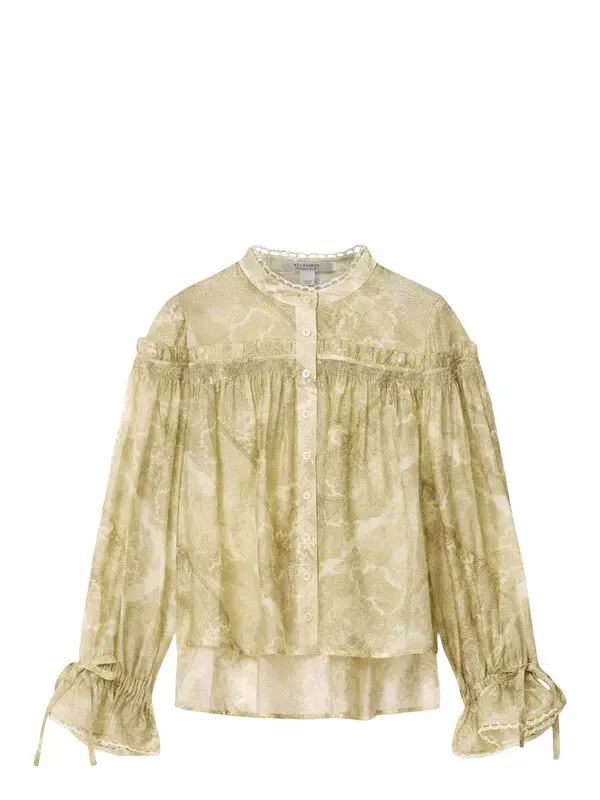 ALLSAINTS Gathered Delphine Shirt - Green