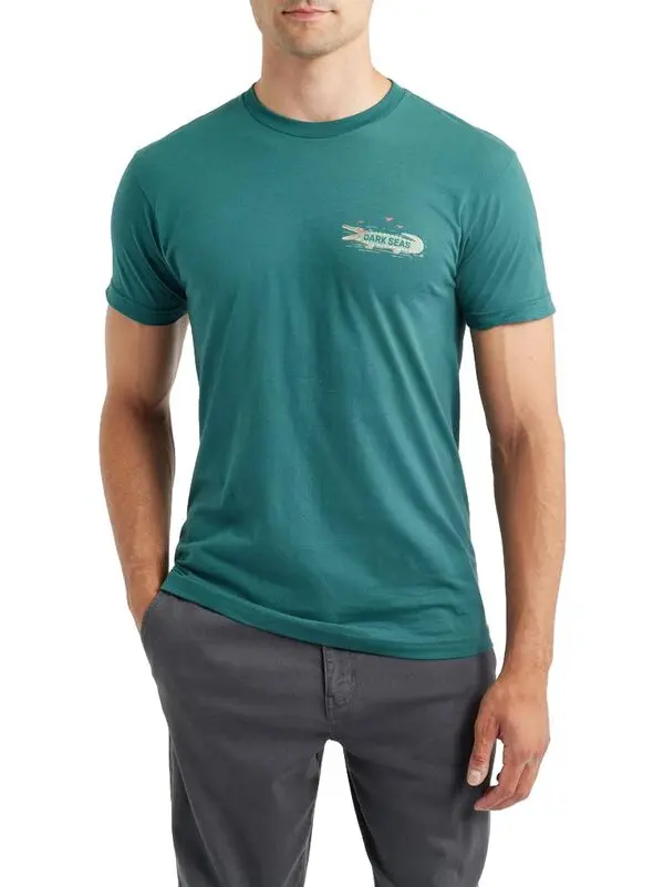 DARK SEAS Land Of Sunsine Cotton Graphic T-shirt - Pine