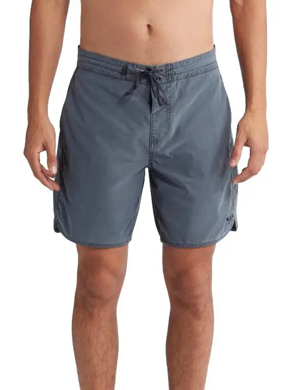 DARK SEAS Stretch Board Shorts With Pockets - Black
