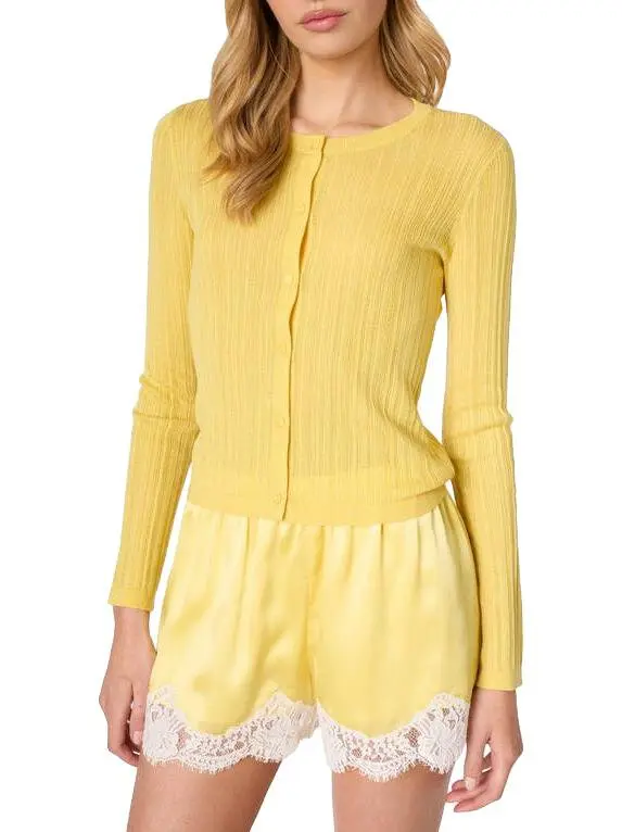 Cami Nyc Maura Lightweight Cardigan - Custard
