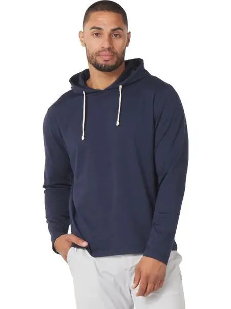 GLYDER Bedford Hoodie With Drawstring - Navy Marble