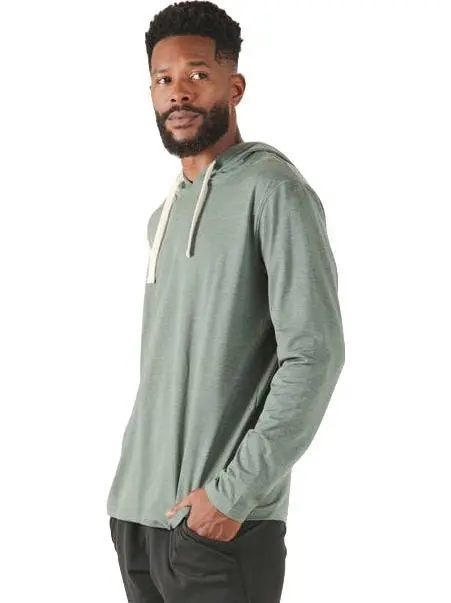 GLYDER Bedford Hoodie With Drawstring - Smoky Basil