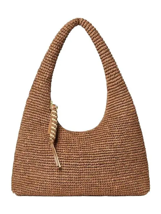 LOEFFLER RANDALL Willow Raffia Hobo Bag - Brown