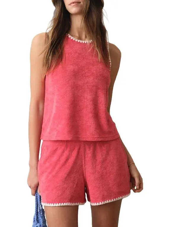 Marine Layer Flip Terry Cloth Tank - Red