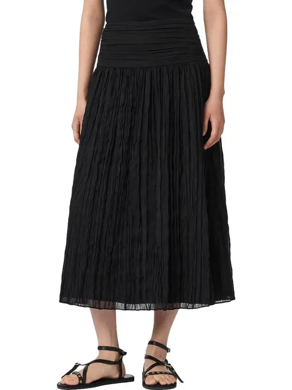 ALLSAINTS Asal Midi Skirt - Black