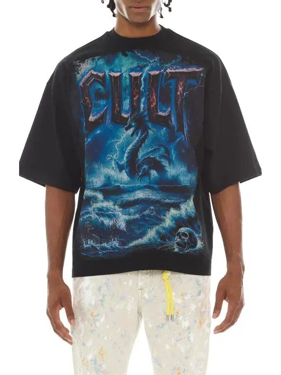 CULT OF INDIVIDUALITY Crewneck Graphic T-shirt - Black