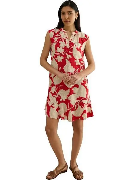 HOBBS LONDON Kesta Tunic Dress - Redcream