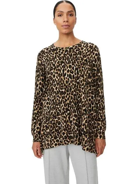 MASAI COPENHAGEN Leopard Print Longline Jumper - Incense