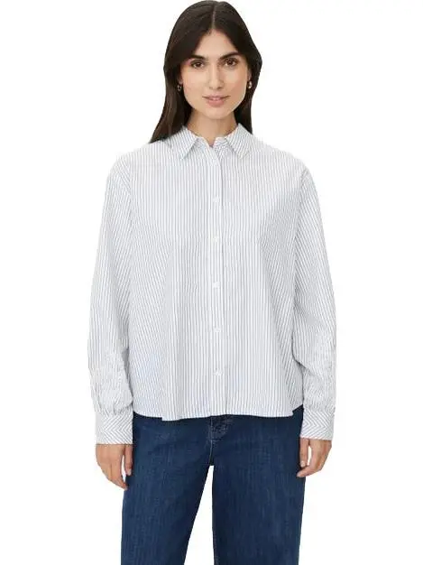 MASAI COPENHAGEN Striped Button-front Shirt - Jet Stream