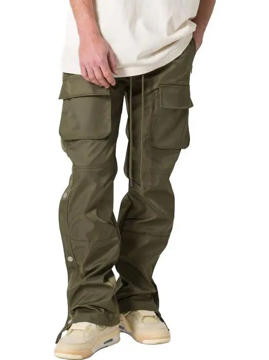 Mnml Snap Front Cargo Pants - Olive