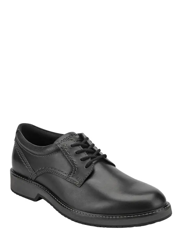 Rockport Criss Derby Leather Lace-up Shoes - Black