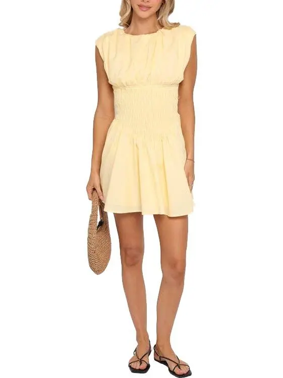 PETAL & PUP Ziva Smocked Minidress - Yellow