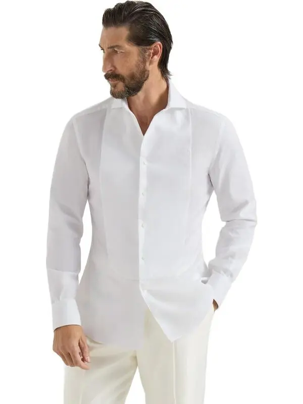 Brunello Cucinelli Slim Fit Shirt - White