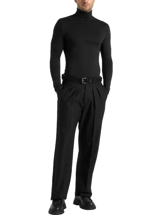 Manière De Voir Long Sleeve Roll Neck Top - Black