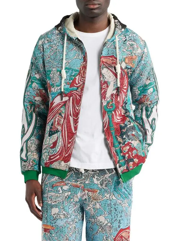 VERYRARE Jigoku Dayu Jacket With Drawstring Hood - Green
