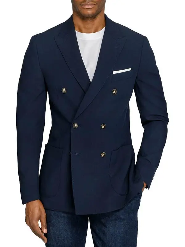 BROOKLYN BRIGADE Montrose Double Breasted Blazer - Navy