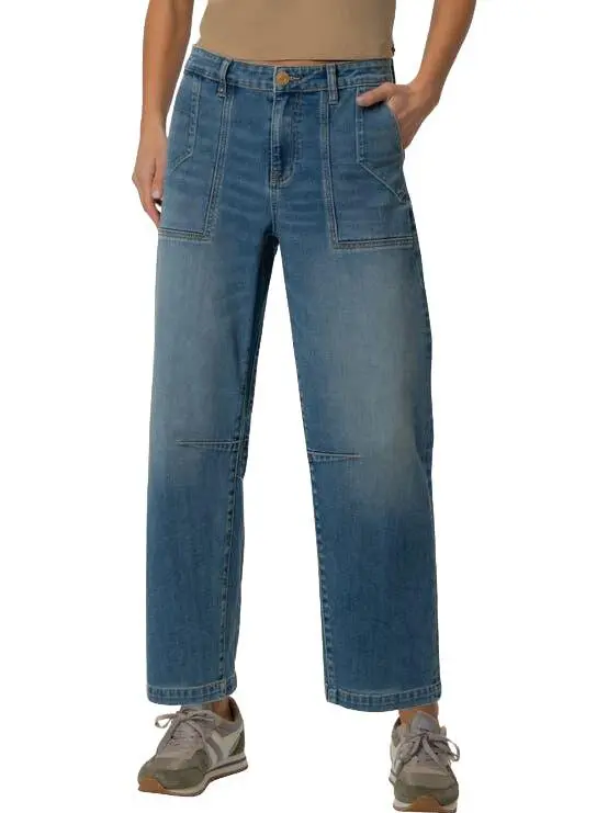 Kut From The Kloth Ashton High Waist Crop Barrel Jeans - Prosperous