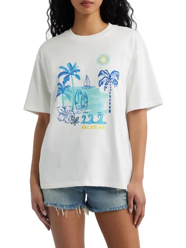 KULANI KINIS Boyfriend Graphic T-shirt - Shell Spritz