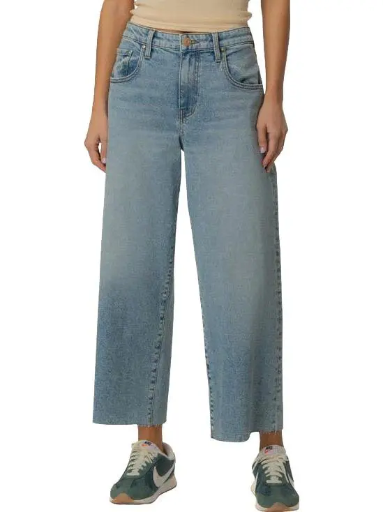 Kut From The Kloth Gwen Raw Hem High Waist Crop Slouchy Wide Leg Jeans - Well