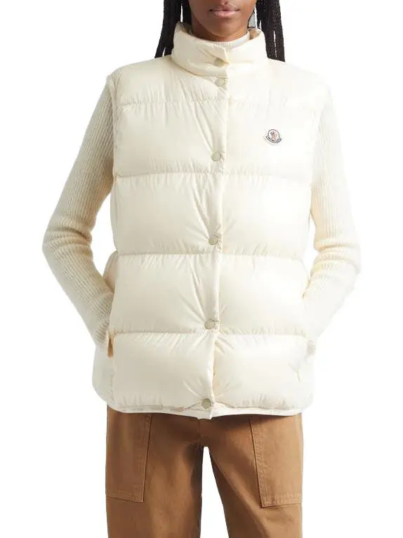 Moncler Badia Down Puffer Vest - White