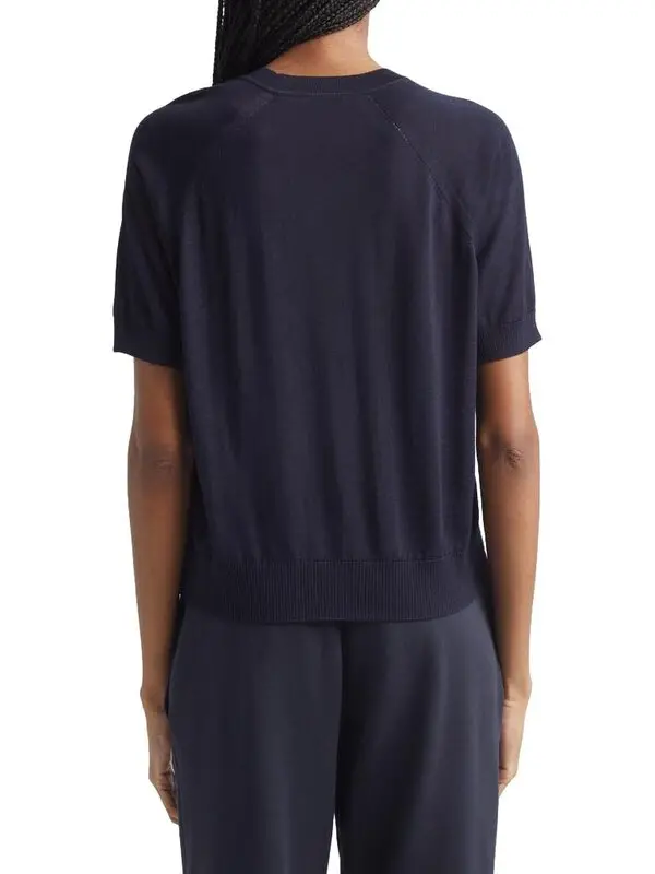 Moncler Raglan Sleeve Crewneck Top - Blue