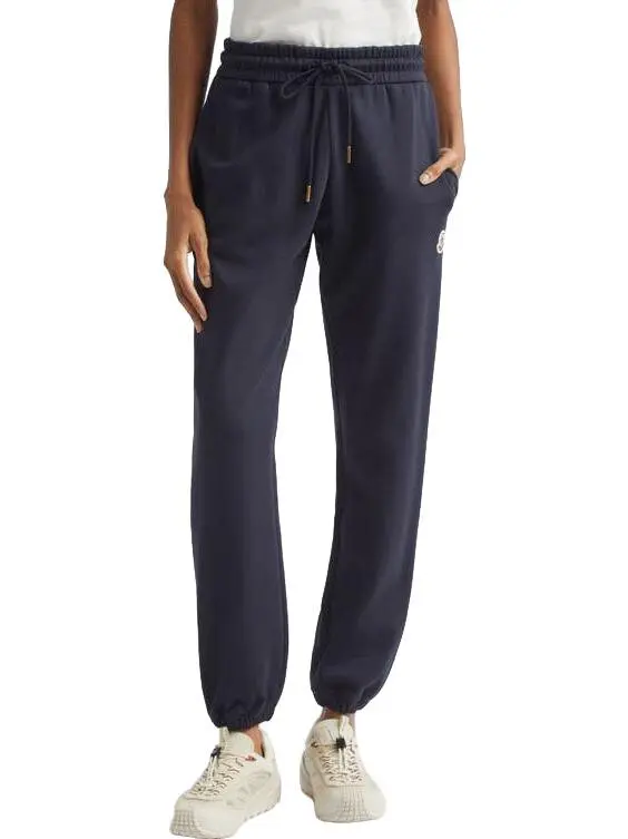Moncler Logo Patch Joggers - Blue