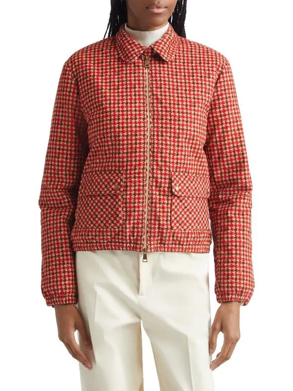 Moncler Lanset Checked Knit Jacket - Check Print