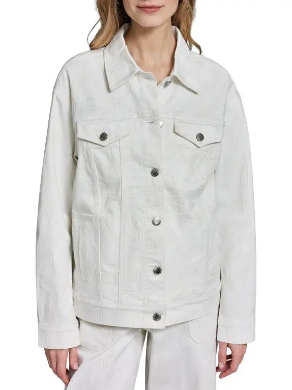 Karl Lagerfeld Paris Denim Jacket - White Denim