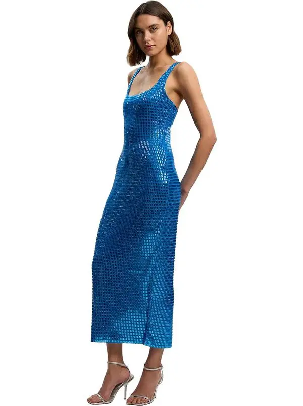 Karen Millen Embellished Midi Dress - Blue