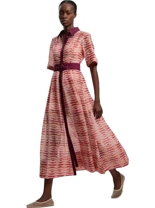Karen Millen Geometric Print Midi Shirt Dress - Multi