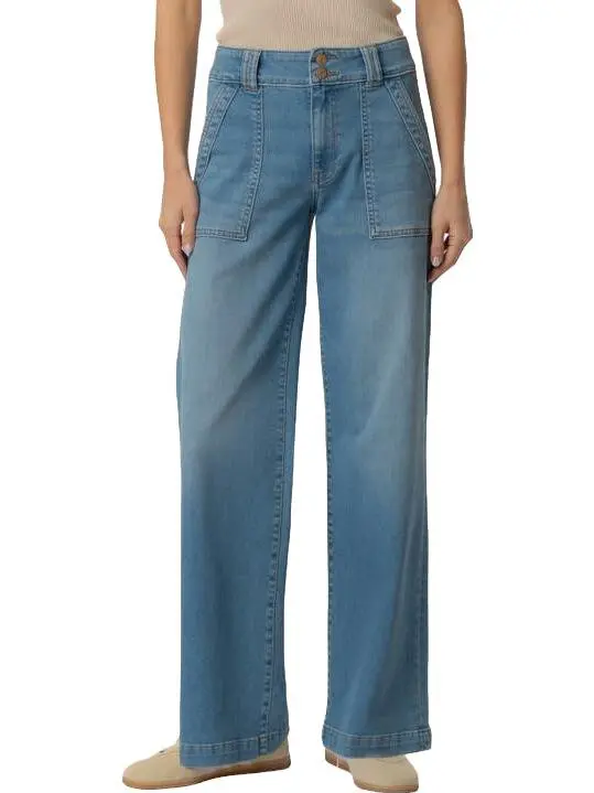 Kut From The Kloth Jodi High Waist Wide Leg Utility Jeans - Draft W/ Medium