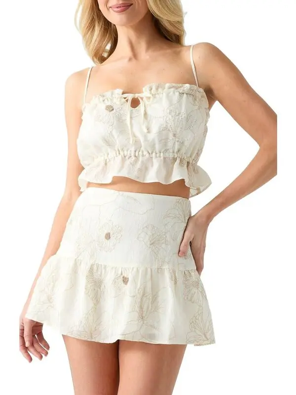 Guess Hayden Ruffle Crop Cami - F0d9-open