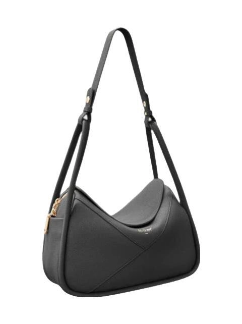 MI BOLSA LONDON Carnaby Genuine Togo Leather Shoulder Bag - Ink