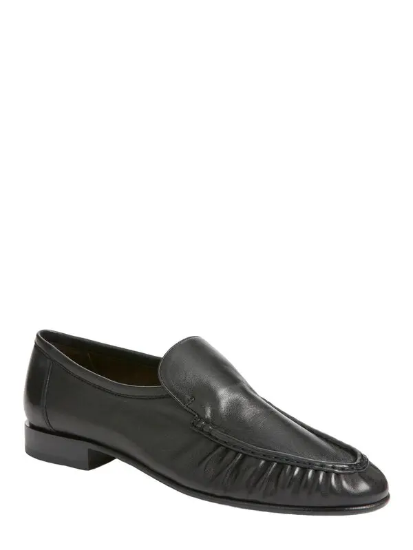 THE ROW Soft Two Loafer - Black