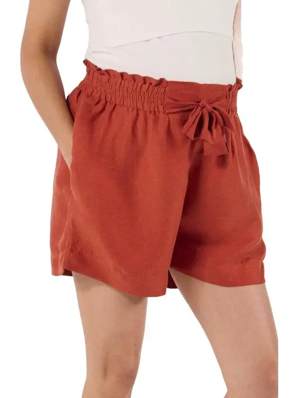 CACHE COEUR Maternity Smock Shorts - Copper
