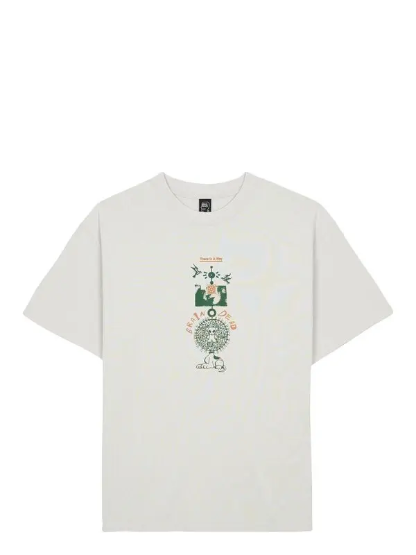 BRAIN DEAD There Is A Way Cotton Graphic T-shirt - Grey