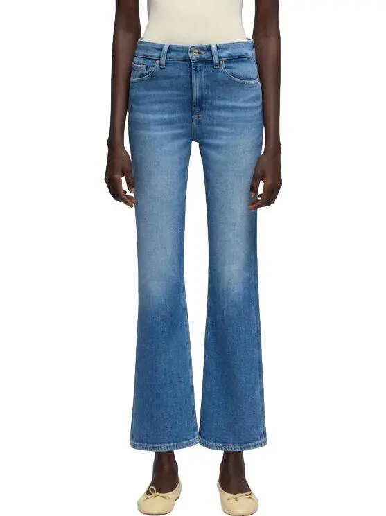7 For All Mankind Cropped Bootcut Jeans - Coastline