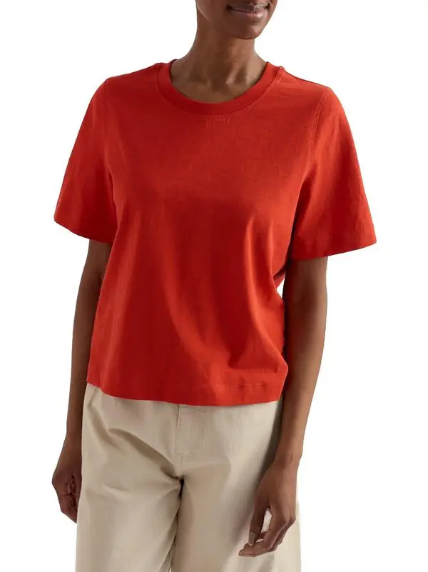 SEASALT CORNWALL Organic Cotton T-shirt - Brick